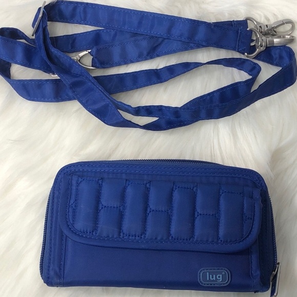lug | Bags | Lug Royal Blue Nylon Rfid Crossbody Wallet Nwot | Poshmark